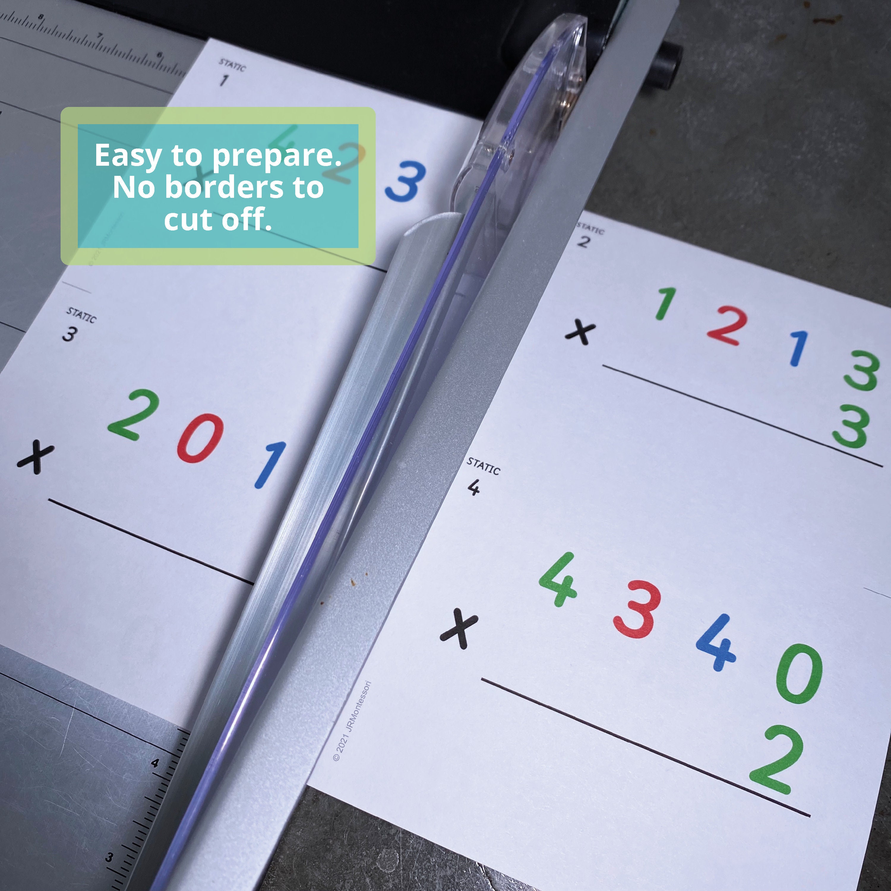 Montessori Math 4-digit Golden Bead Multiplication With Small Cards - Etsy
