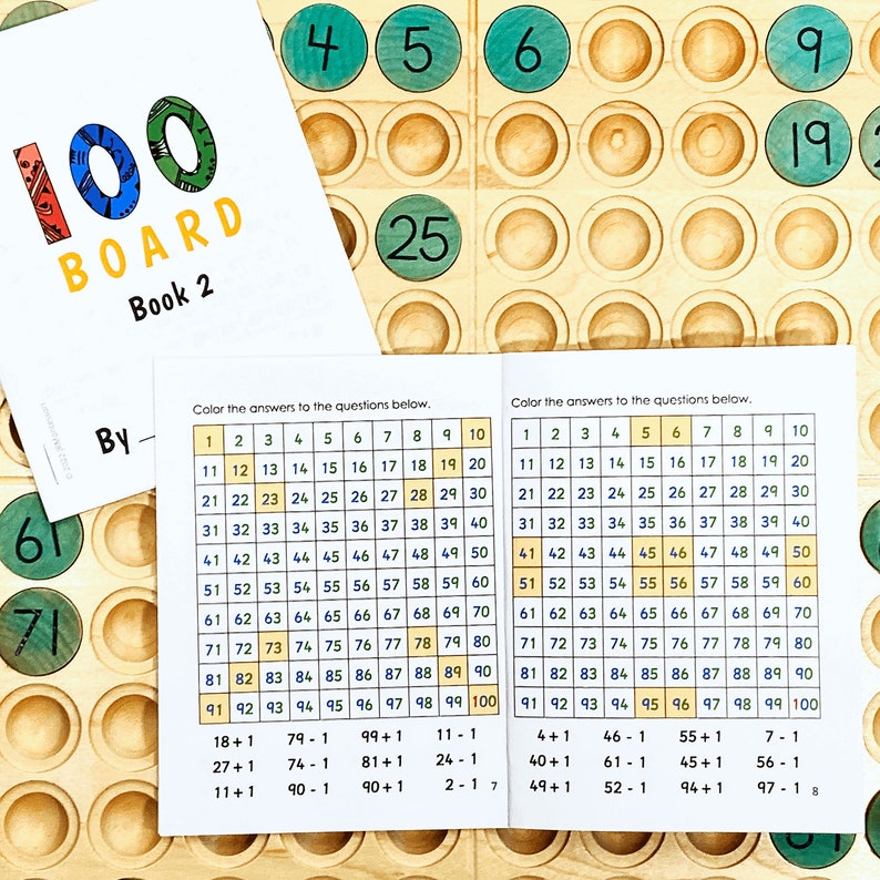 Montessori Math Hundred Board Booklets - Etsy