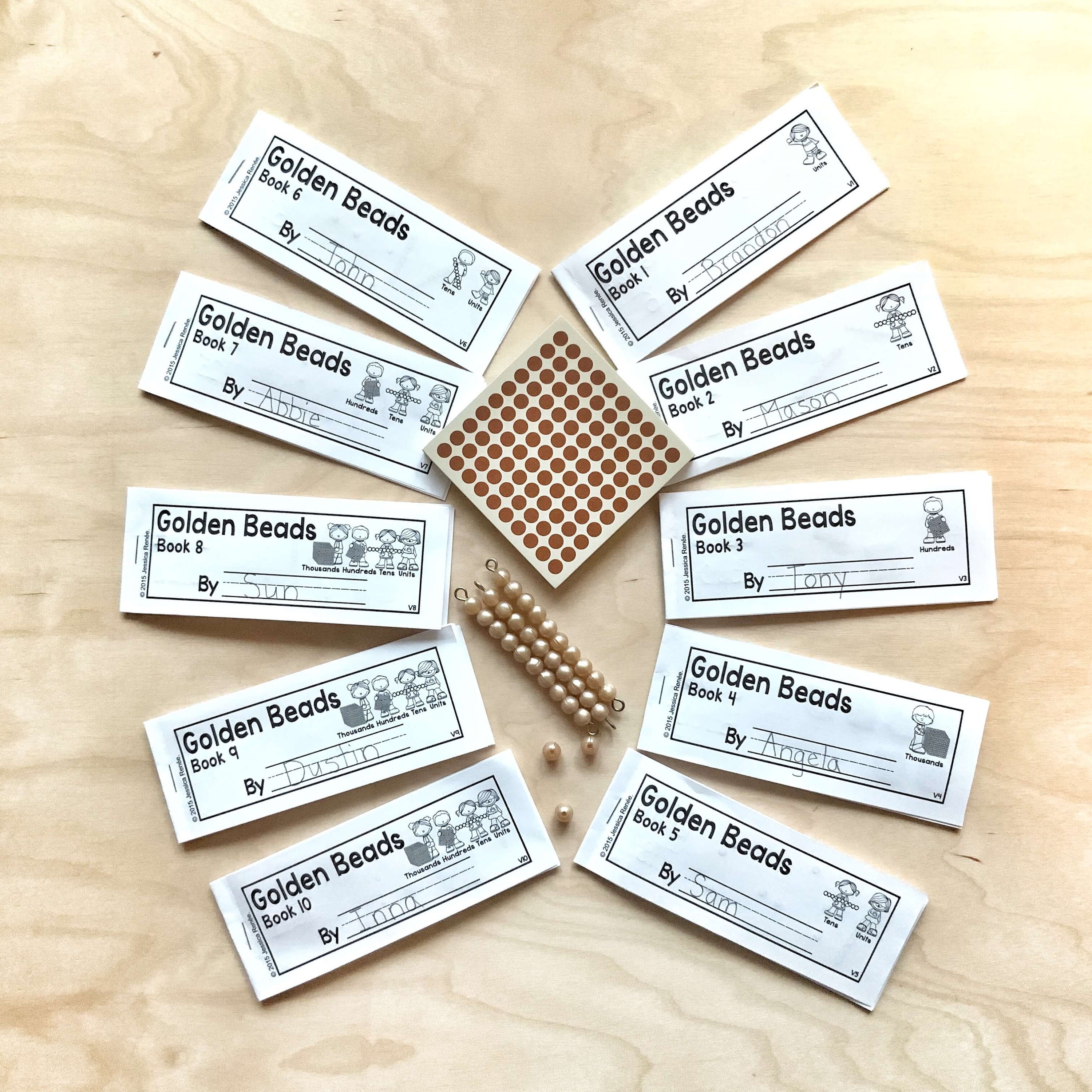 Montessori Math Place Value With Golden Beads Small Booklets - Etsy