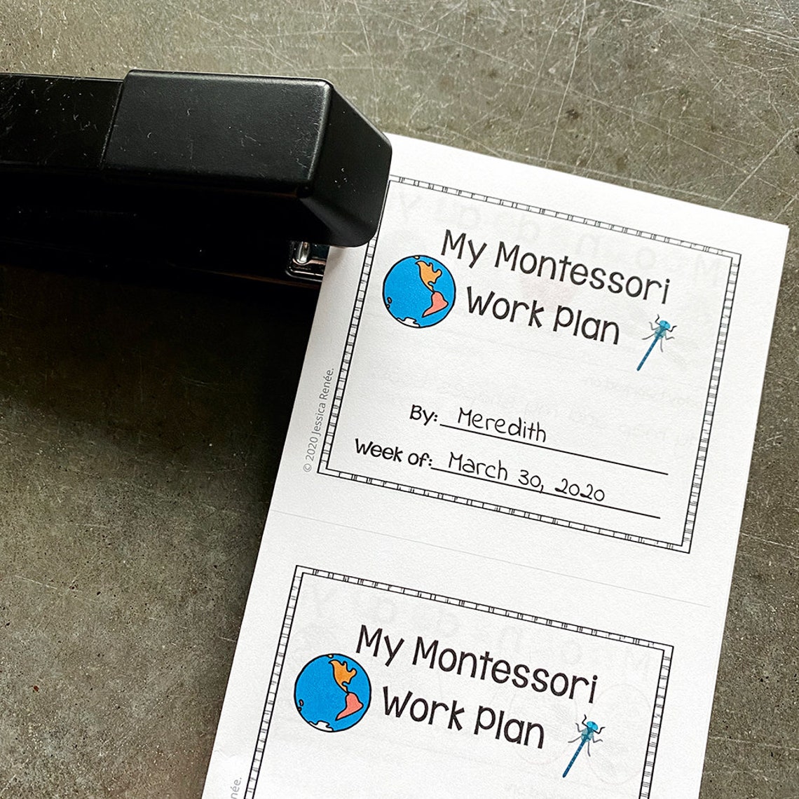 Montessori Work Plan Mini Booklet - Etsy