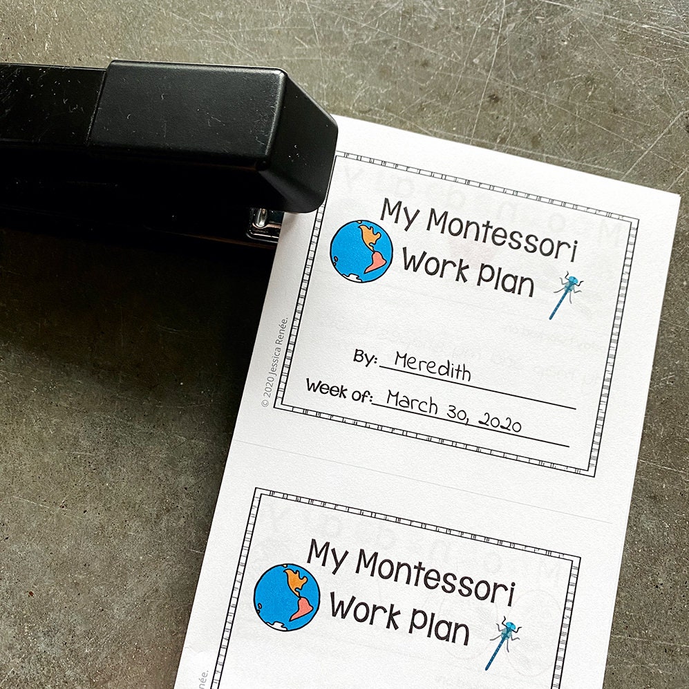 Montessori Work Plan Mini Booklet - Etsy
