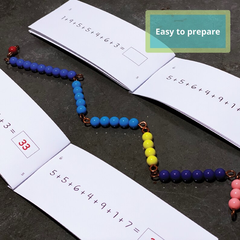 Montessori Math Addition and Subtraction Snake Game Booklets for Facts ...