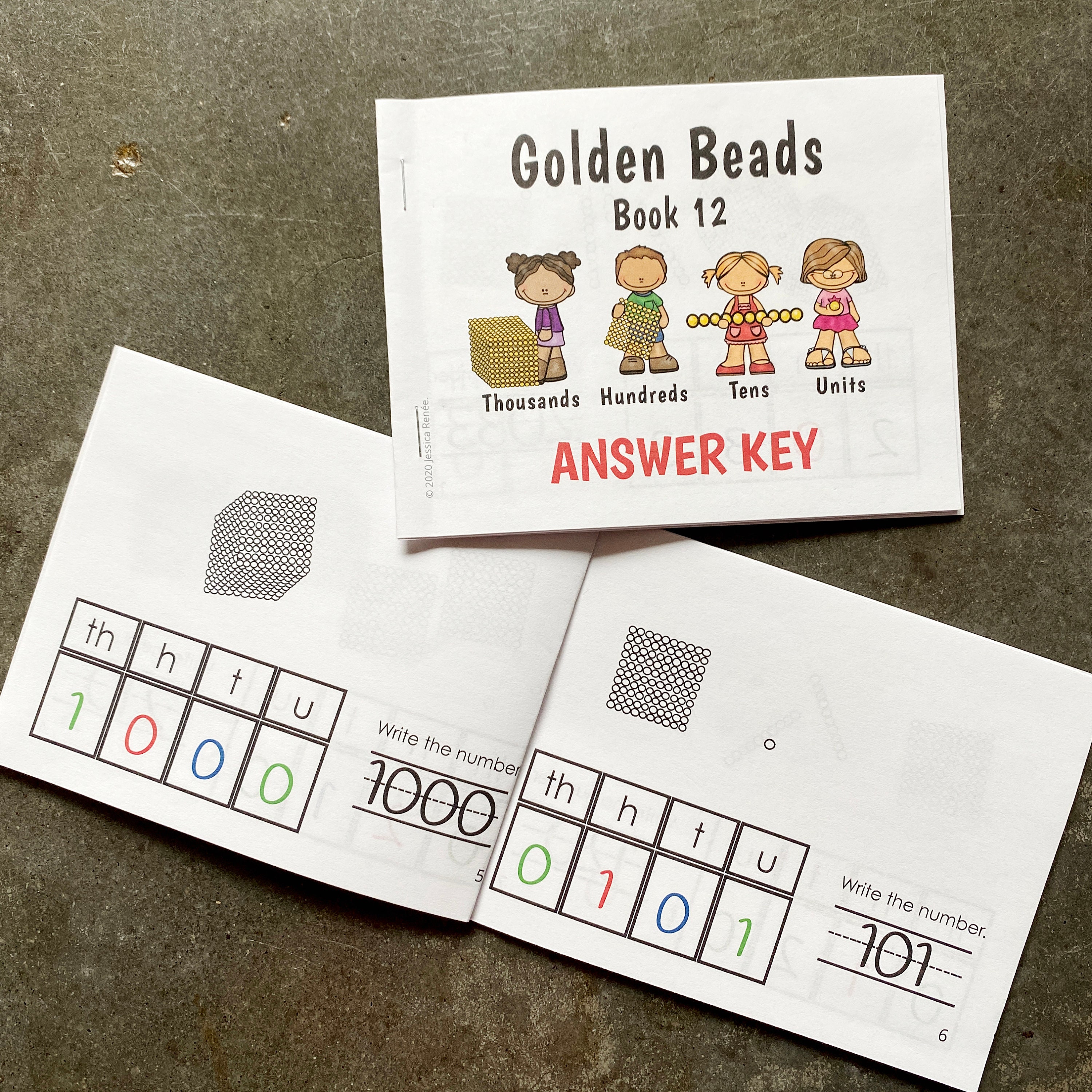 Montessori Math Place Value, Golden Beads, Base 10, Numbers, Large ...
