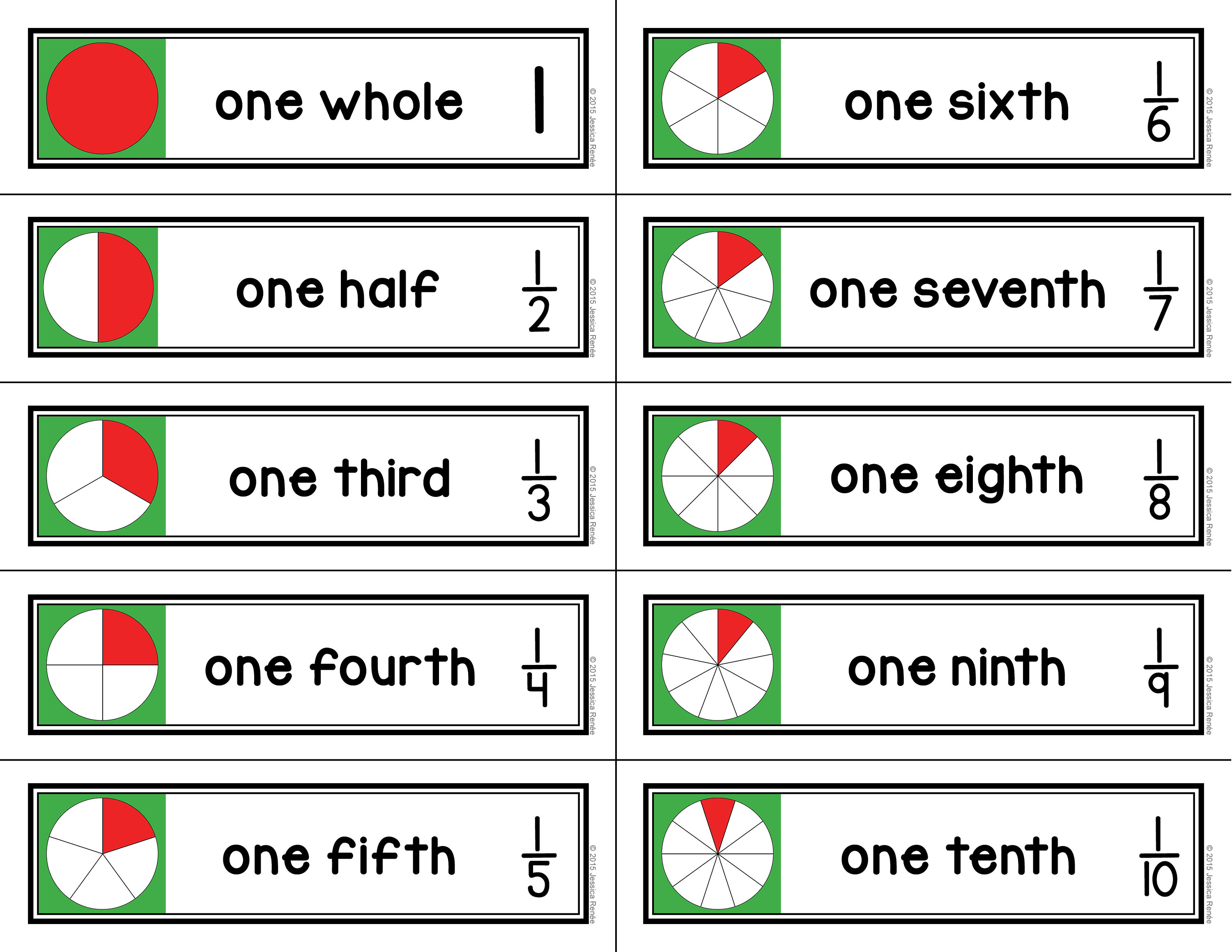 Montessori Fractions Bundle: Sorting, Ordering, Naming, Card & Booklet ...