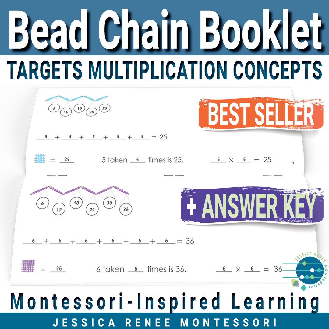 Montessori Bead Chain Multiplication Math Facts Activity - Etsy