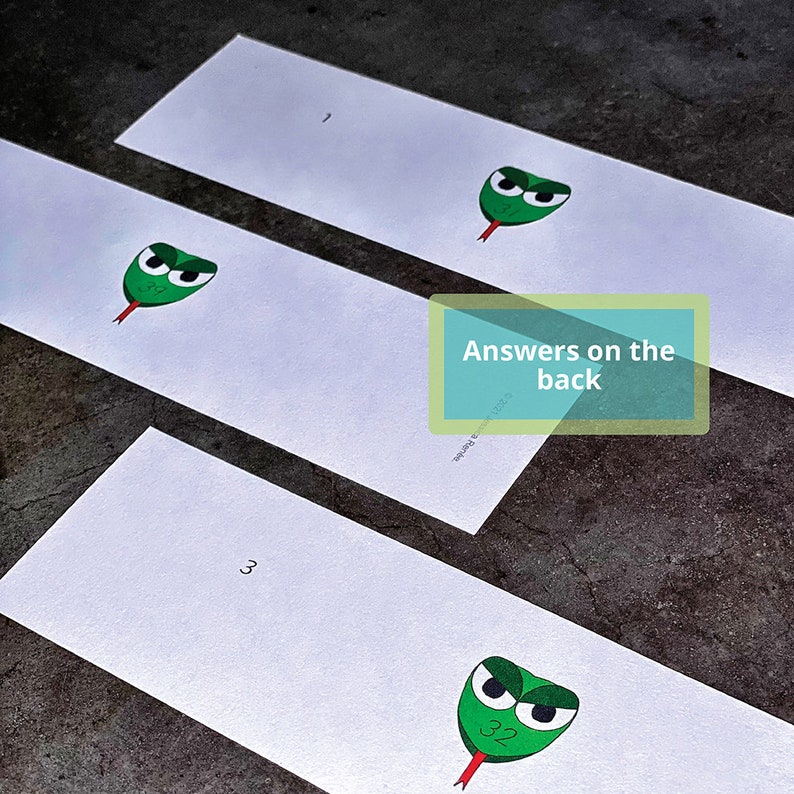 Montessori Math Addition Snake Game Cards (bead Stair Version) for ...
