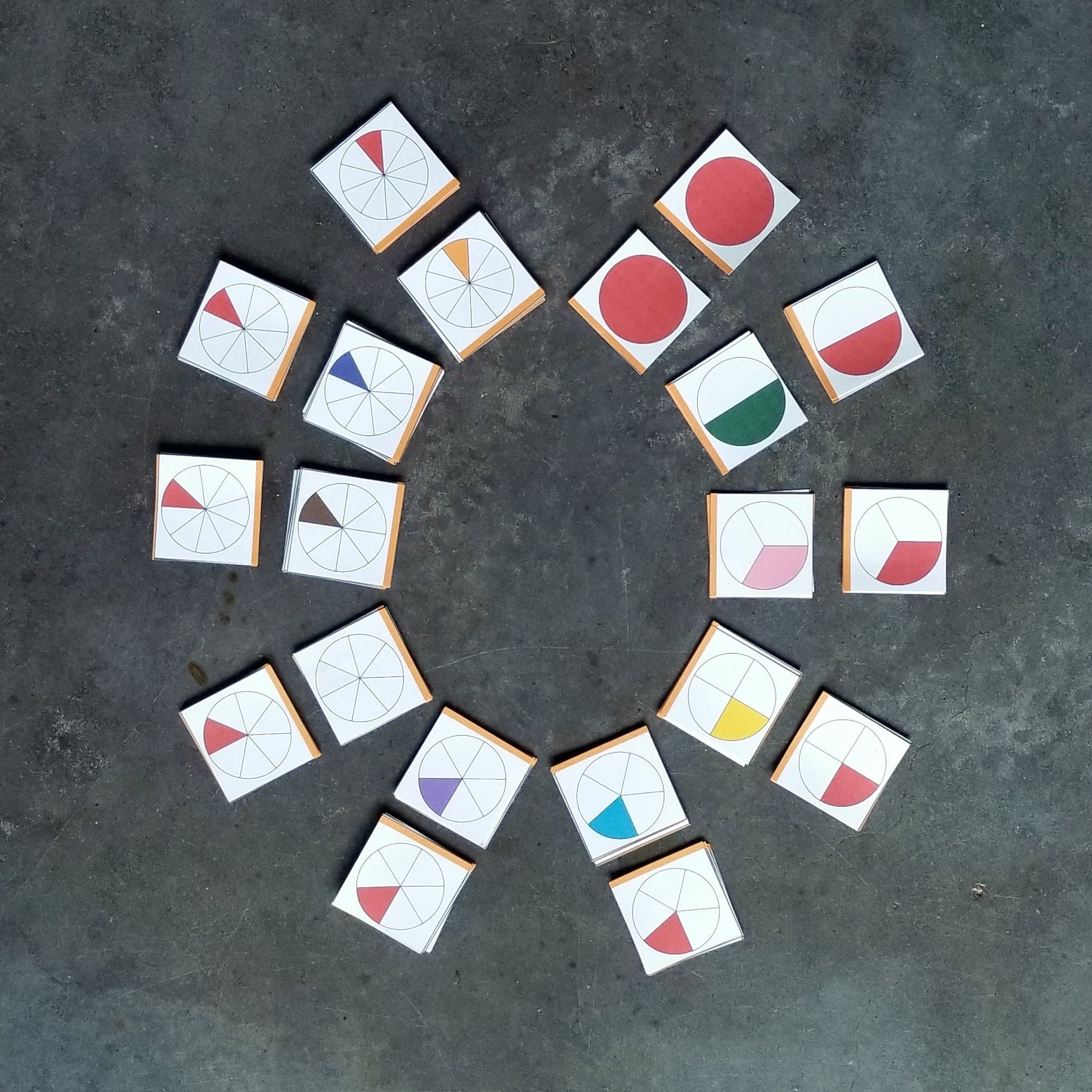 A Montessori Card Activity for Sequencing Fractions - Etsy