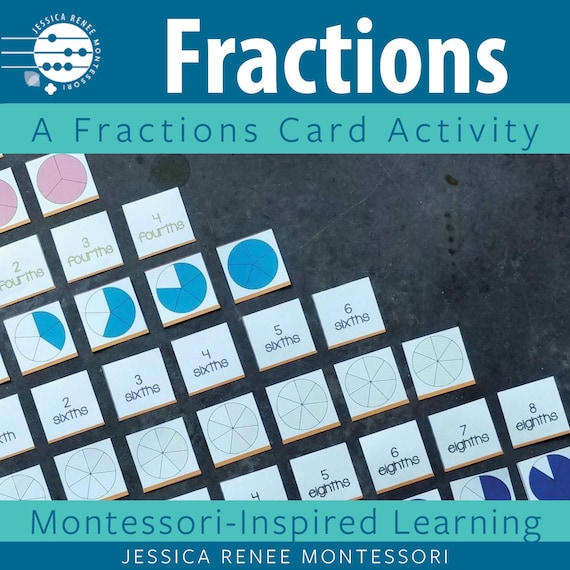 A Montessori Card Activity for Sequencing Fractions | Etsy