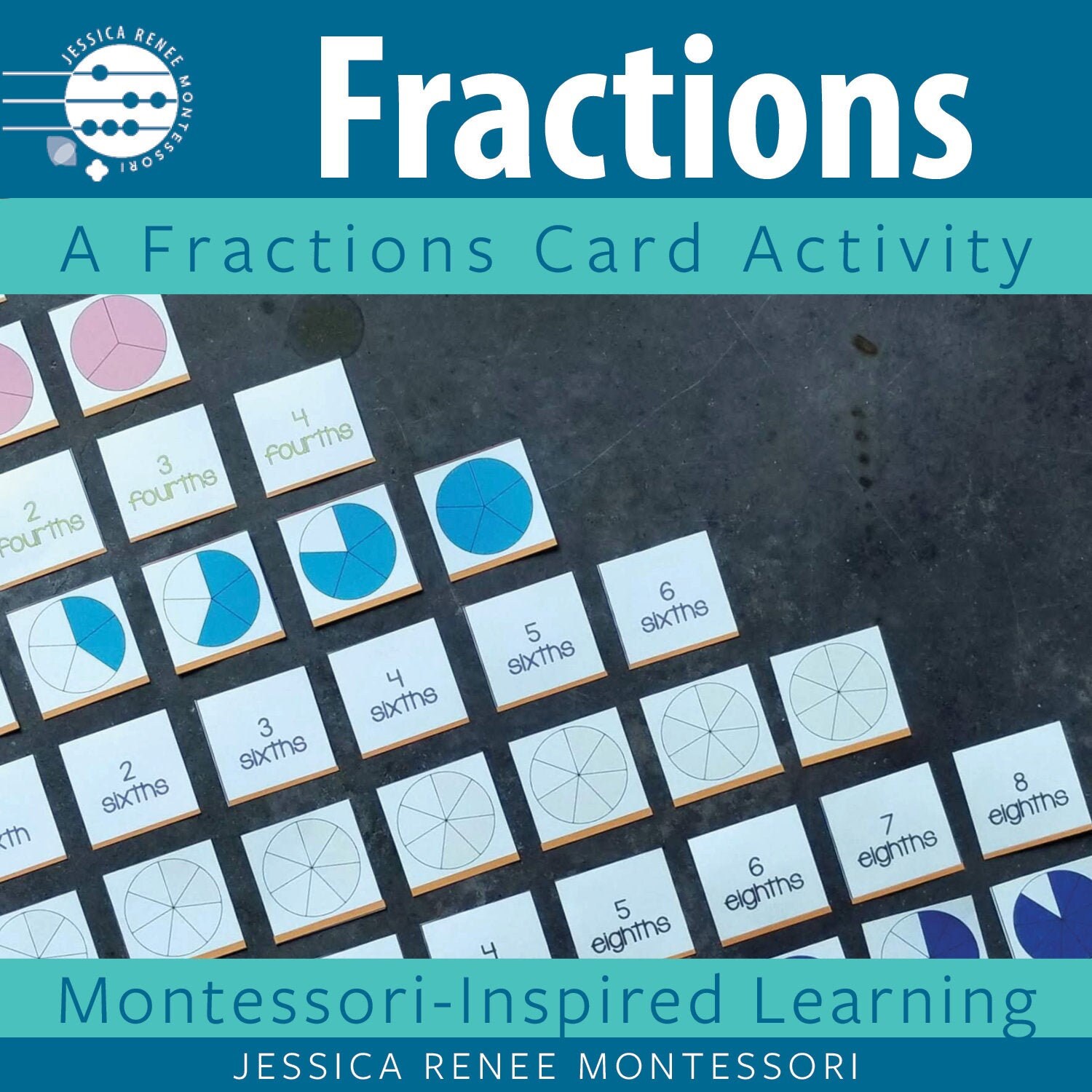 A Montessori Card Activity for Sequencing Fractions - Etsy