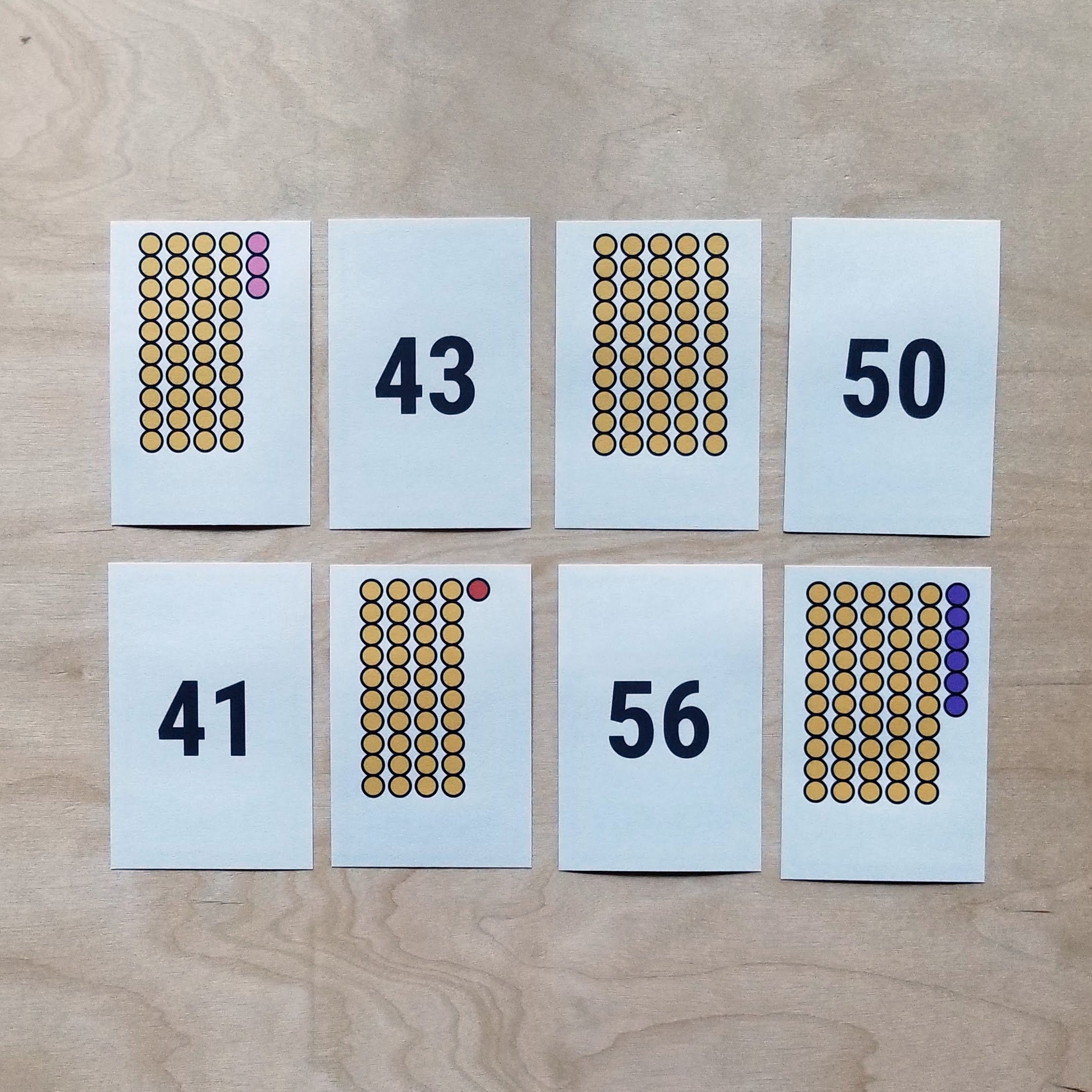 Montessori Math Memory Game: Beads and Numerals for 4160 - Etsy Canada