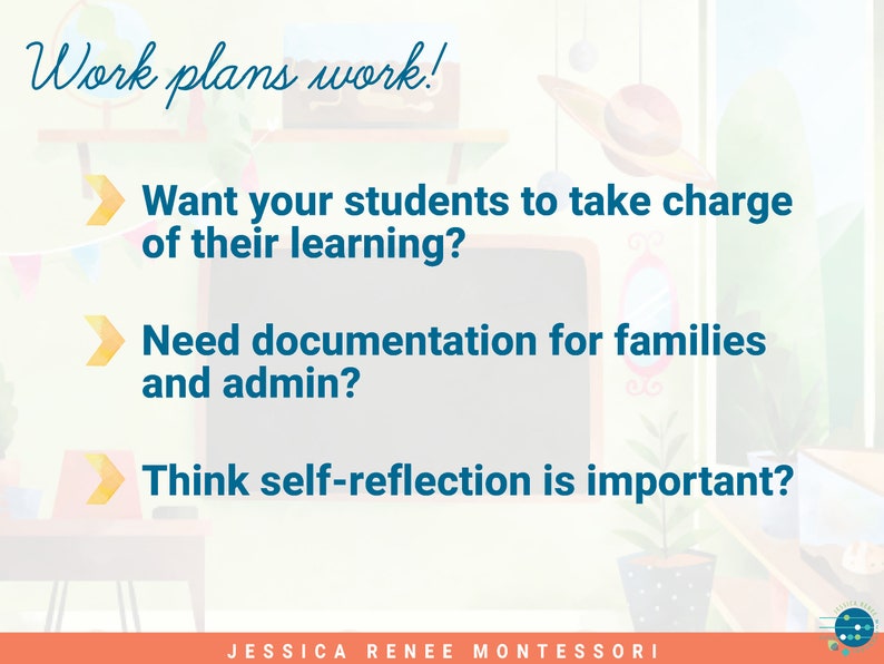 Montessori Work Plan Mini Booklet - Etsy