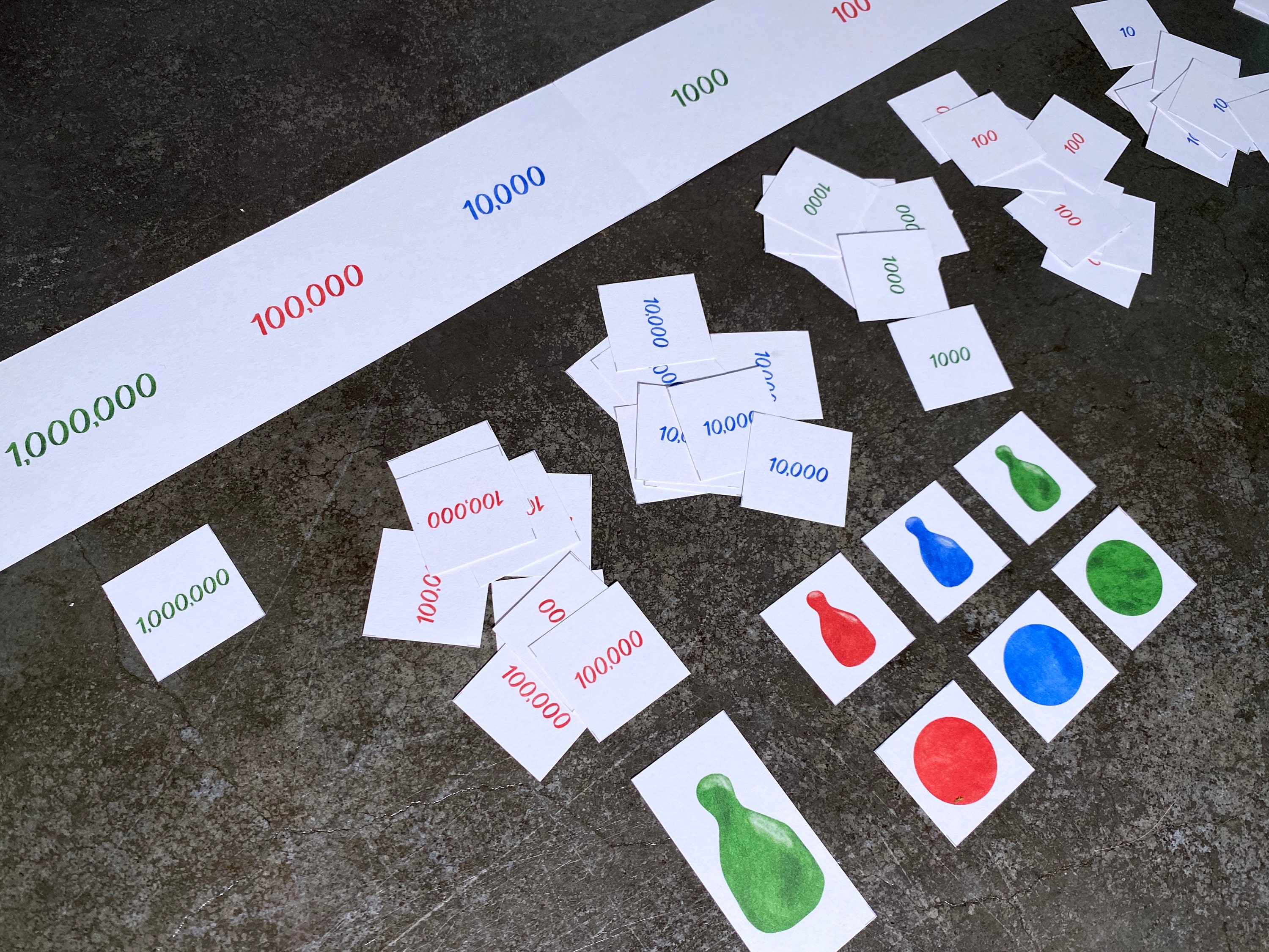 Montessori Printable Stamp Game Material (low Ink Version) - Etsy