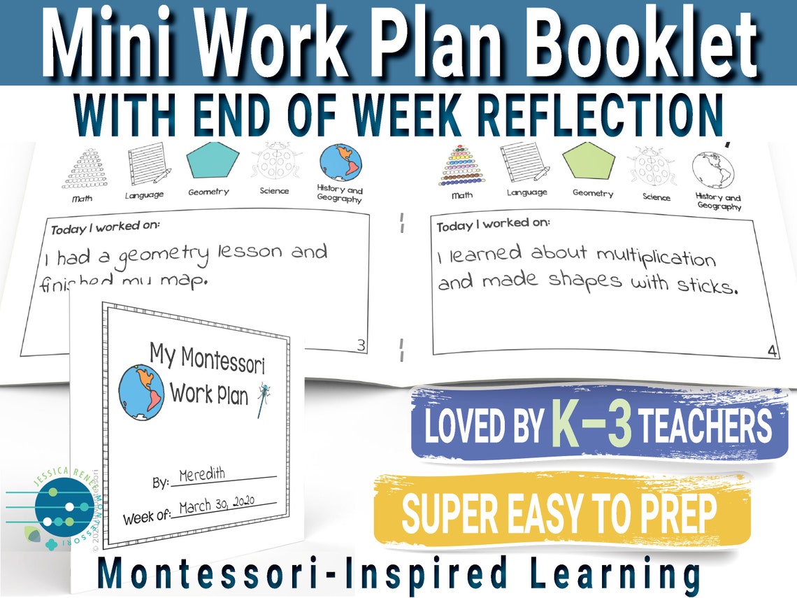 Montessori Work Plan Mini Booklet - Etsy