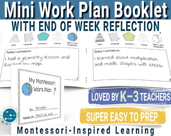 Montessori Work Plan Booklet - Etsy
