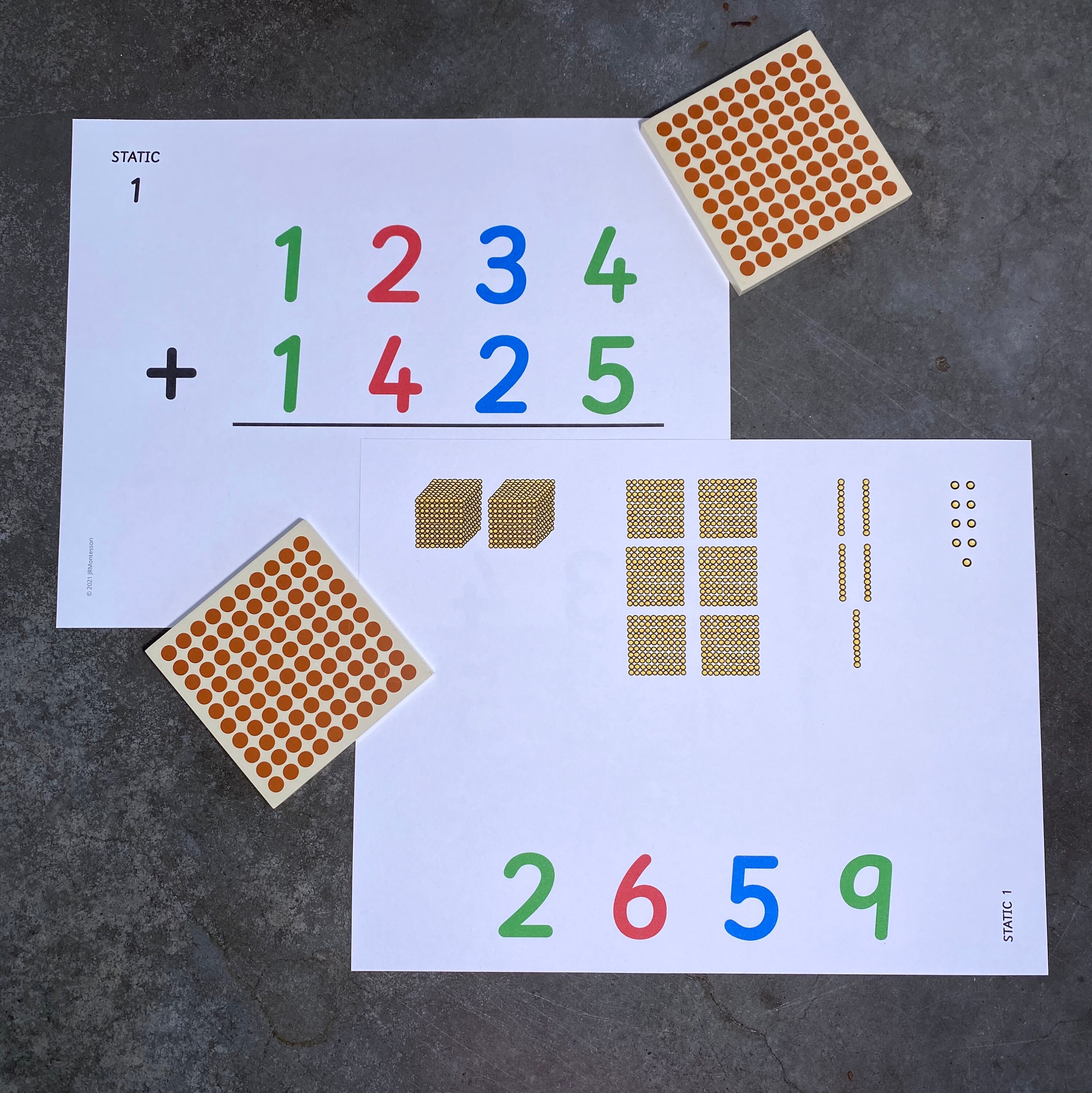 Montessori Math Golden Bead Task Cards and Recording Booklets, All 4 ...
