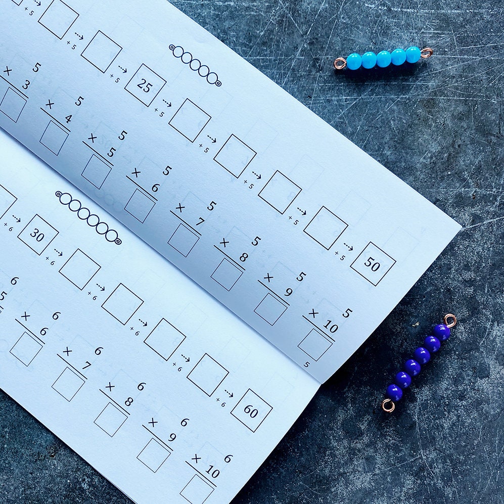 Montessori Skip Counting Multiplication Math Facts Booklet - Etsy