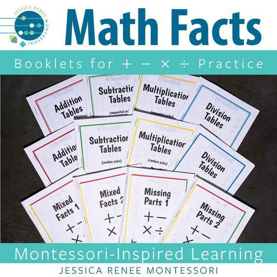 Montessori Math Facts Booklets Bundle for Fluency Practice | Etsy