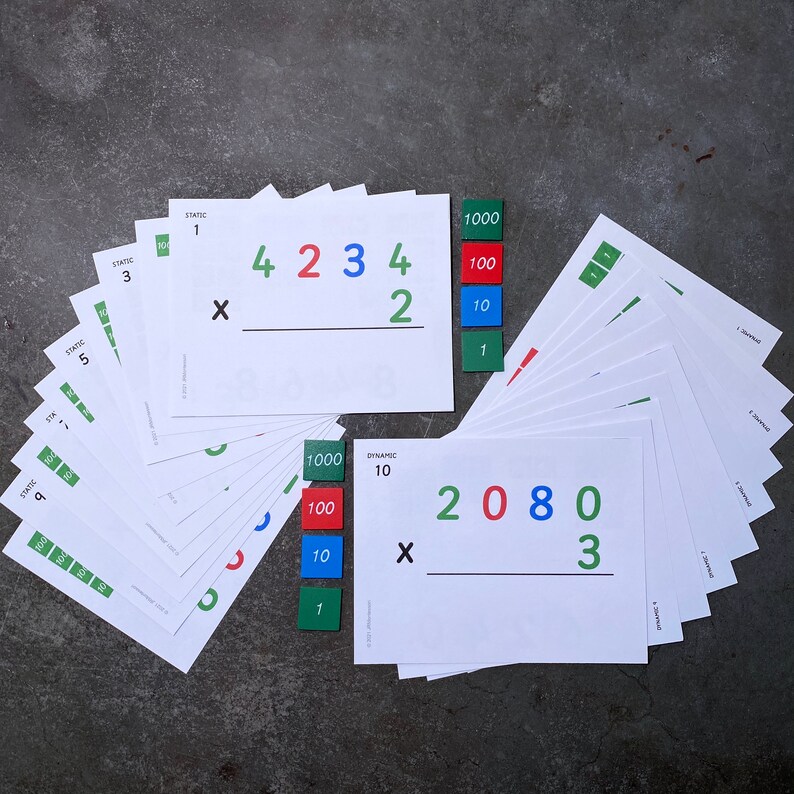 Montessori Math Stamp Game Operations Booklets and Cards Bundle - Etsy