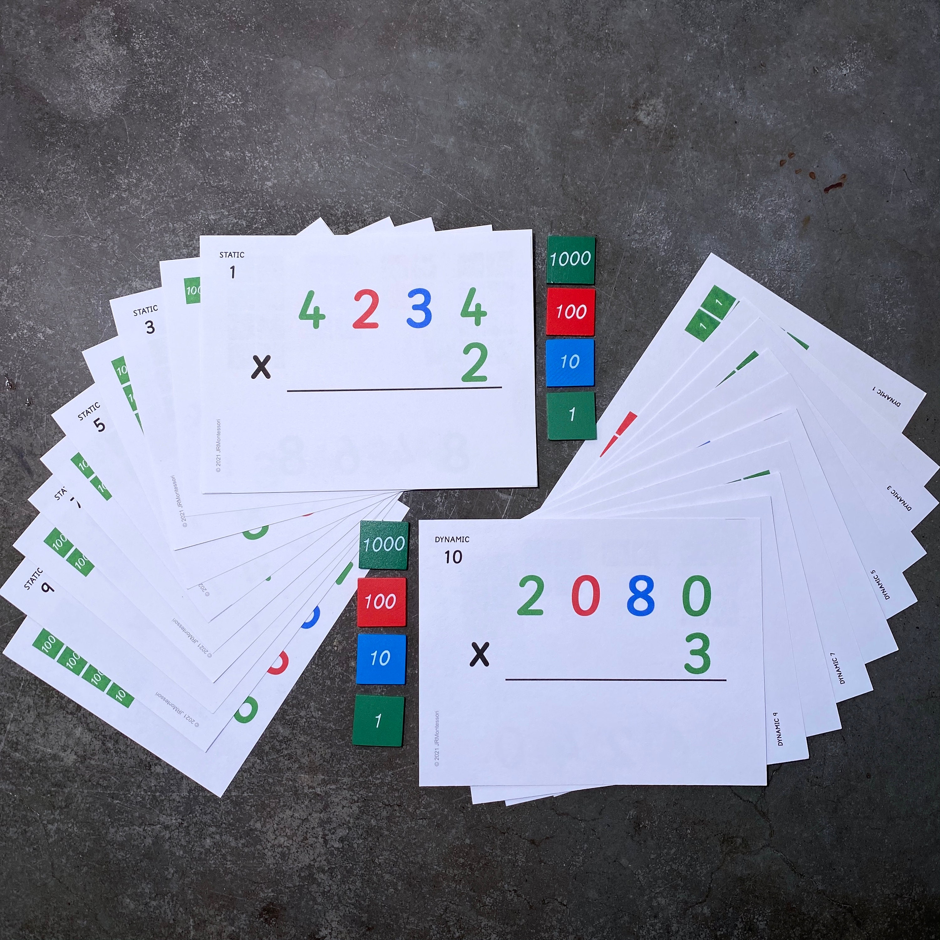 Montessori Math Stamp Game Operations Booklets and Cards Bundle - Etsy