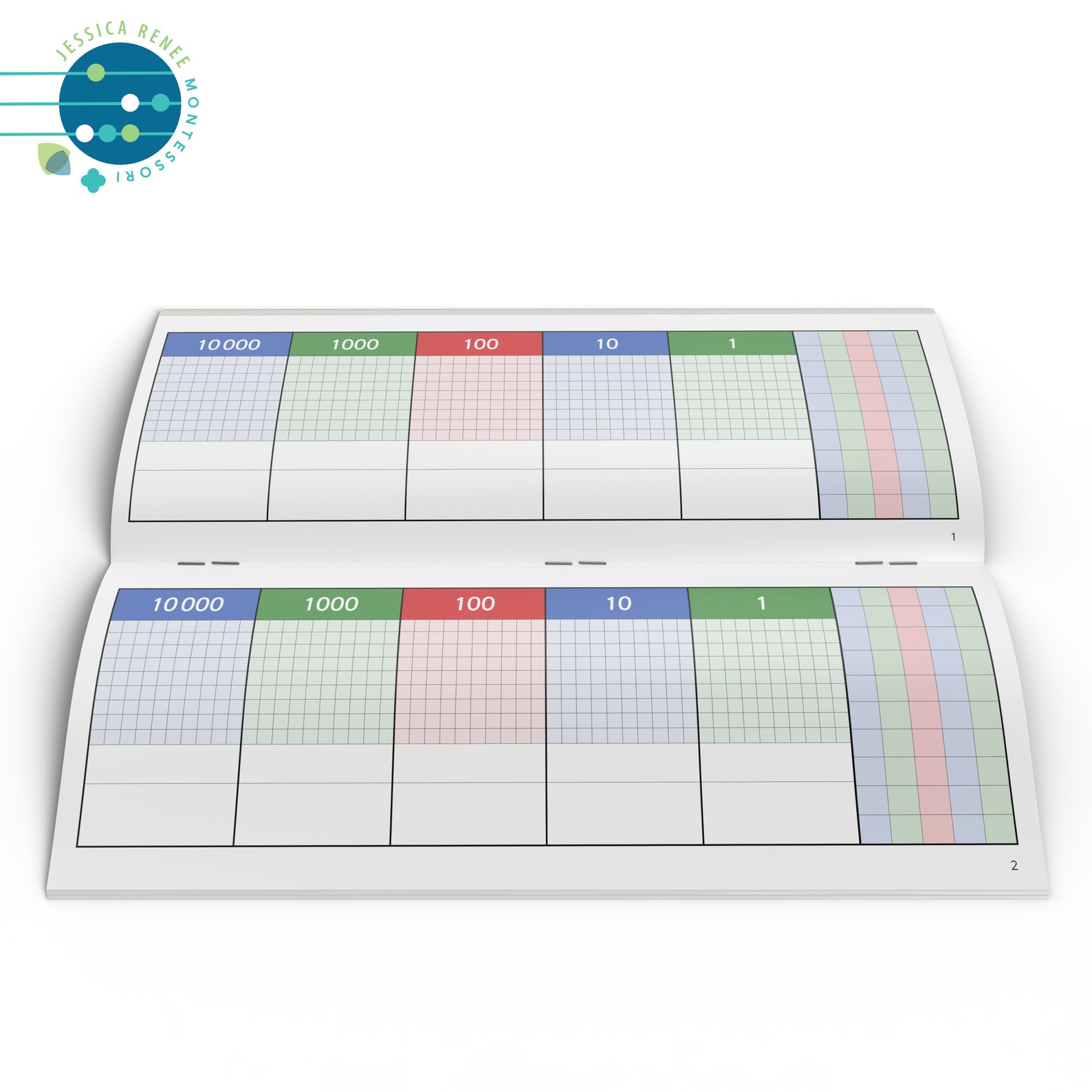 Montessori Math Paper: Blank Dot Game Booklets - Etsy