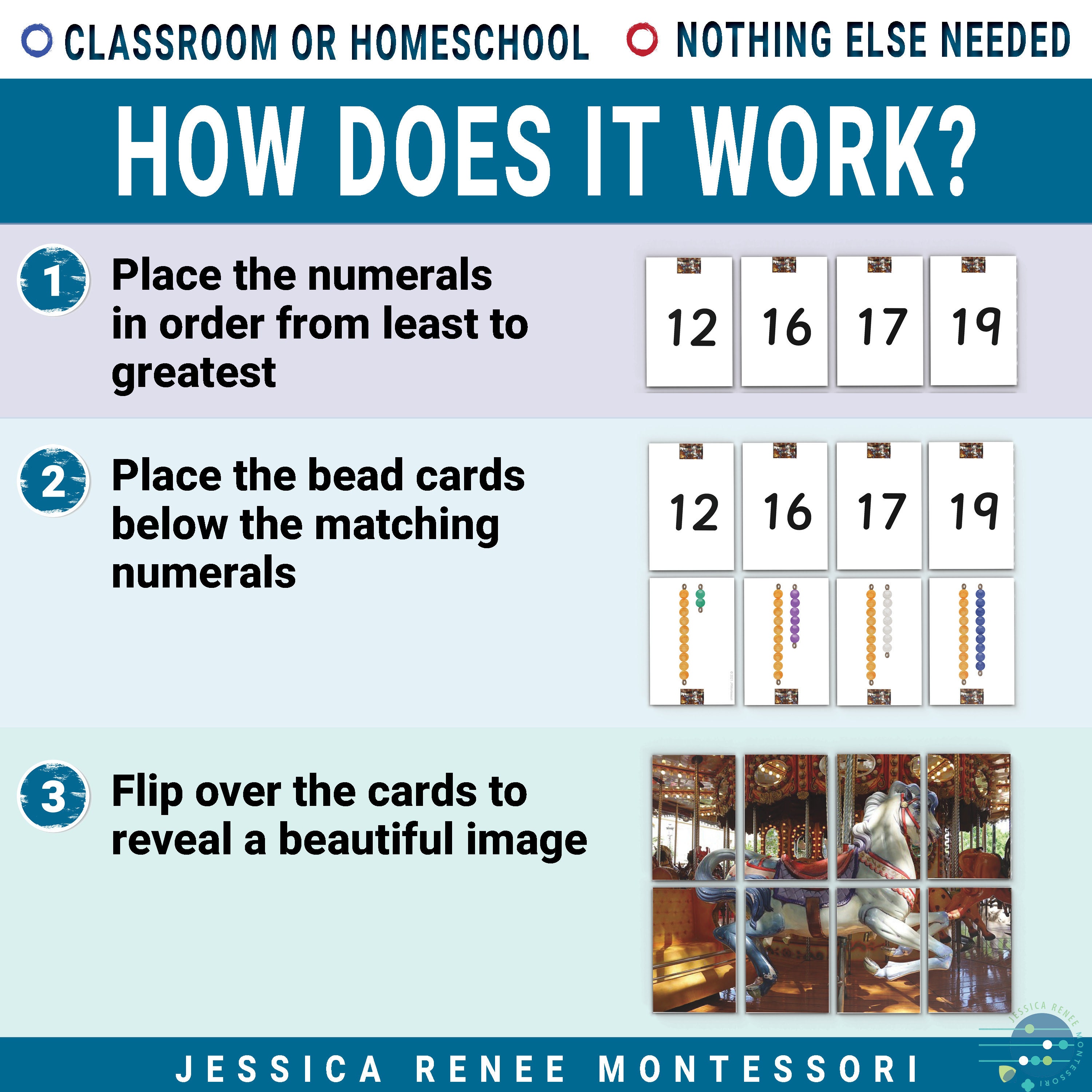 Montessori Math Puzzles for Practicing the Teen Numbers - Etsy