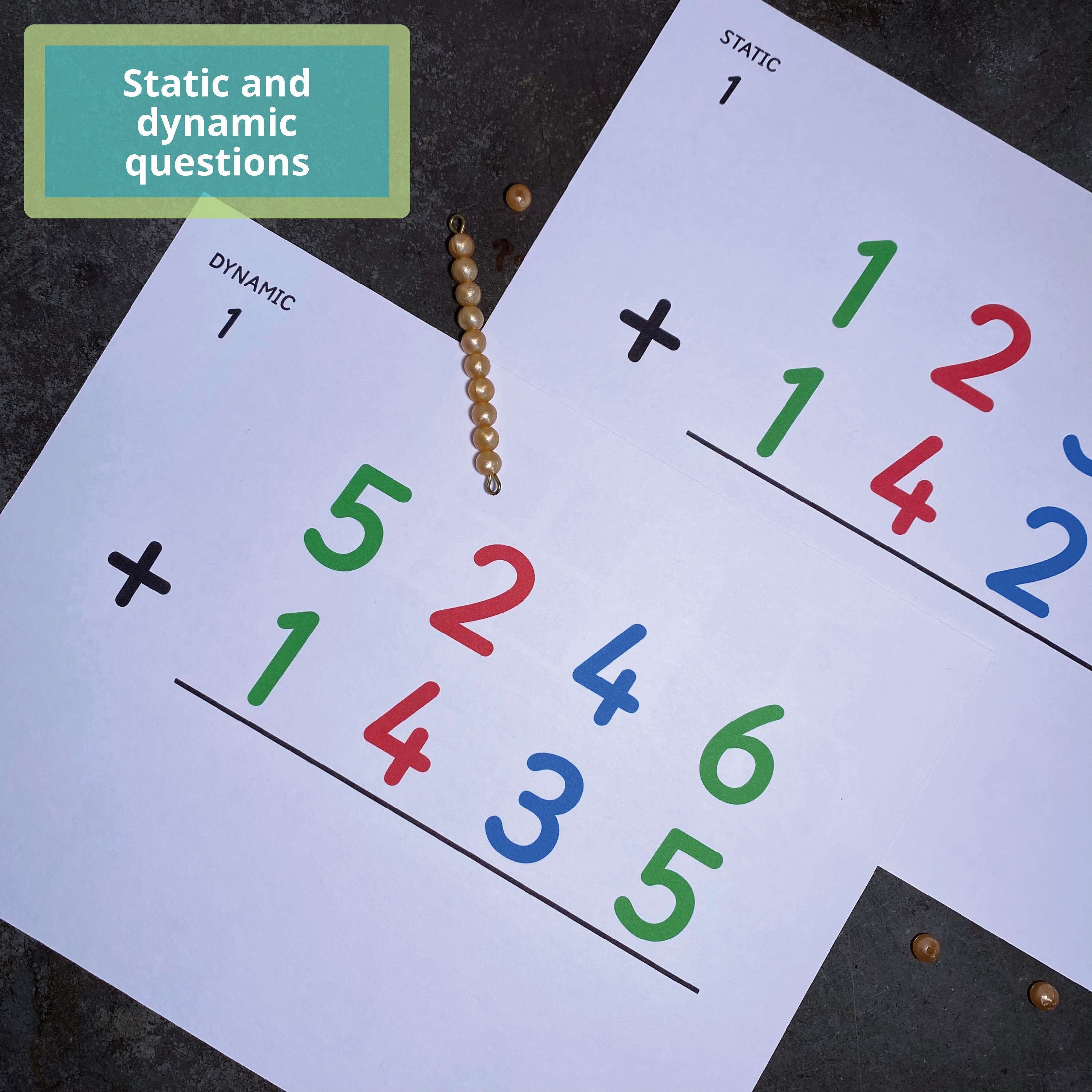 Montessori Math 4-digit Golden Bead Addition With Large Cards - Etsy