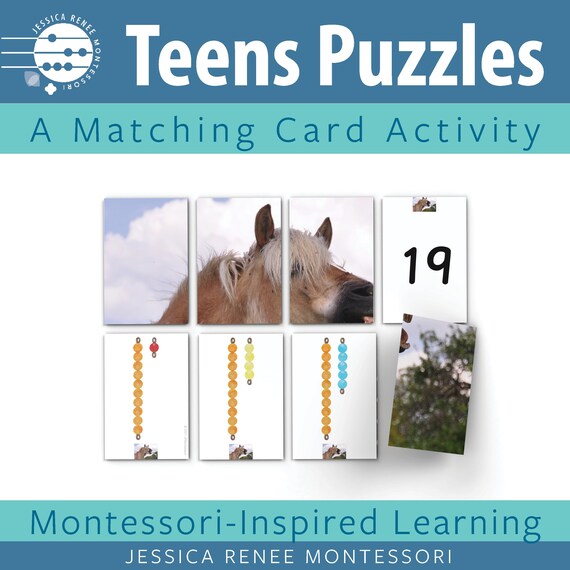 Montessori Math Puzzles for Practicing the Teen Numbers - Etsy