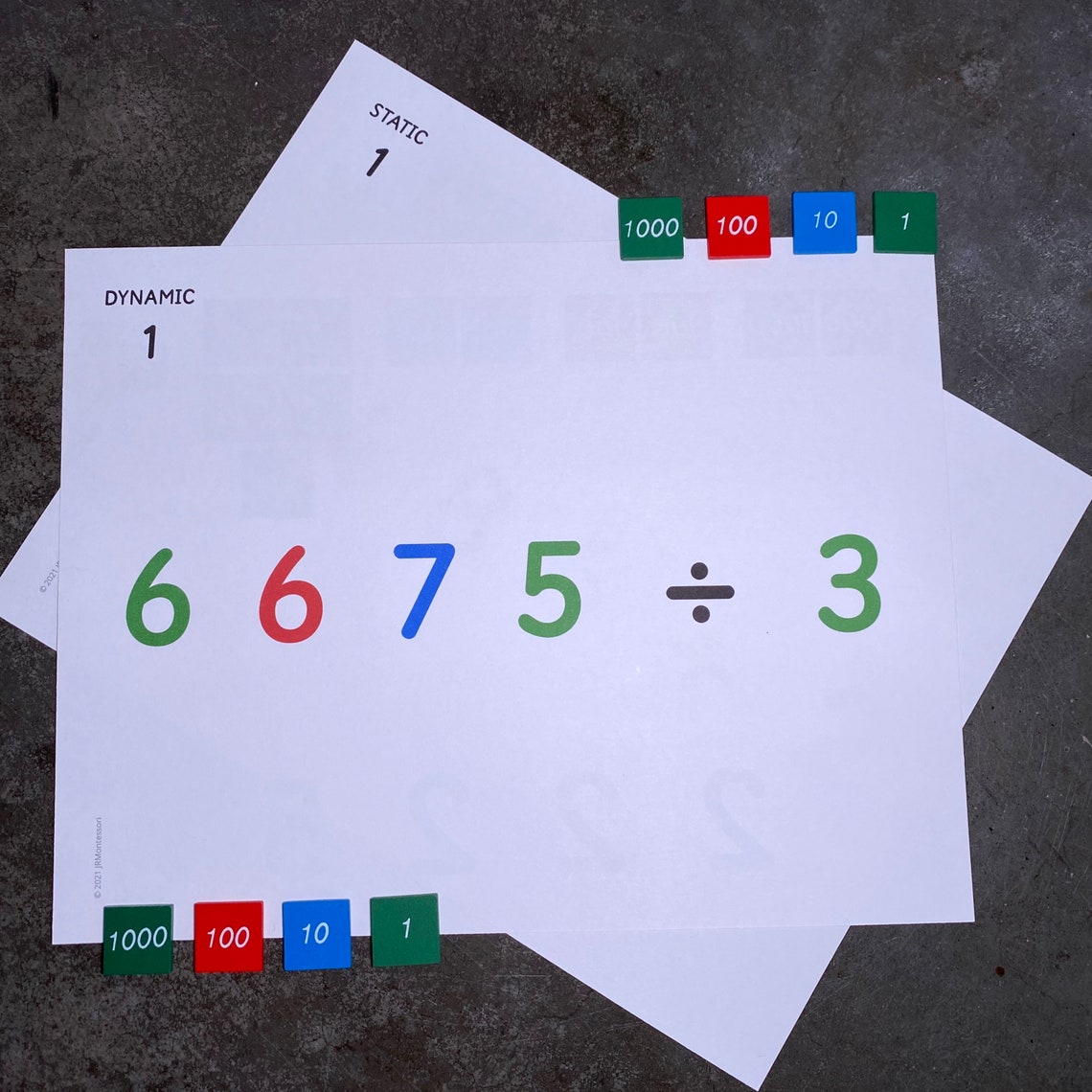 Montessori Math Stamp Game Operations Cards Bundle large - Etsy