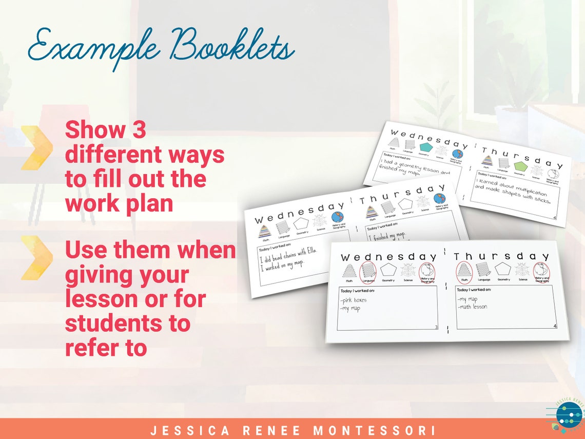 Montessori Work Plan Mini Booklet - Etsy