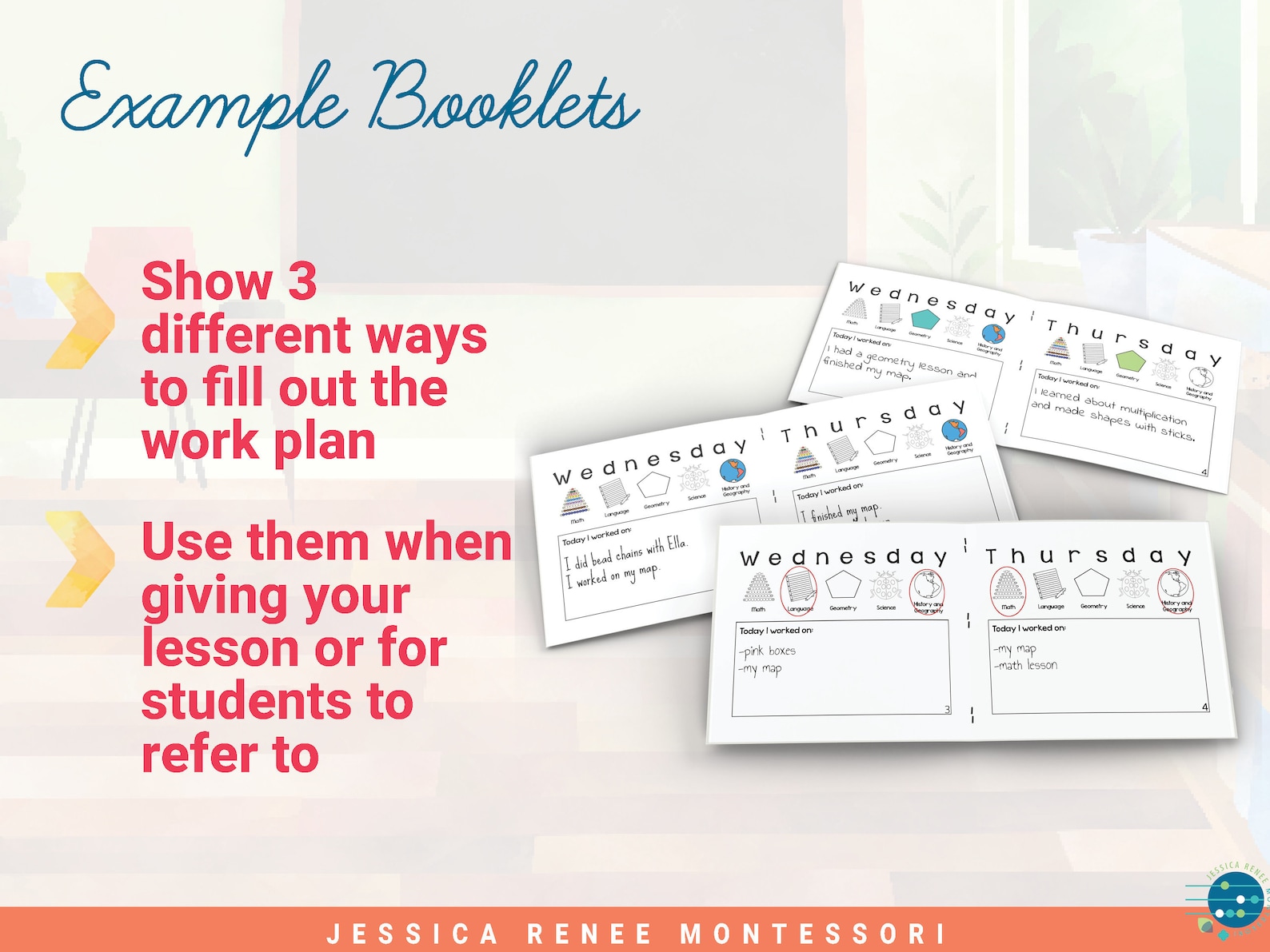 Montessori Work Plan Mini Booklet - Etsy