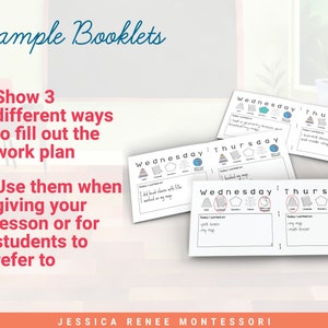 Montessori Work Plan Mini Booklet - Etsy