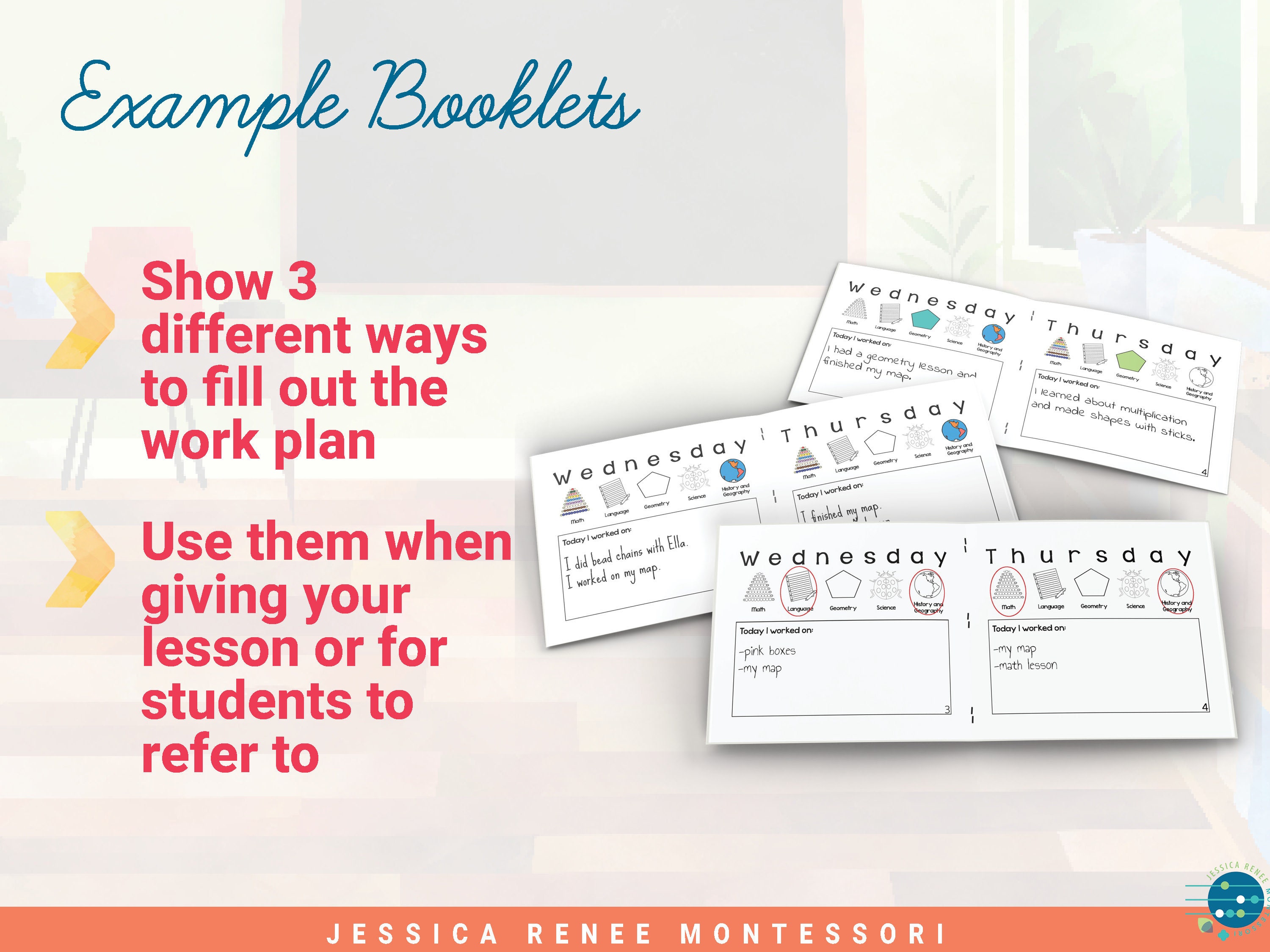Montessori Work Plan Mini Booklet - Etsy