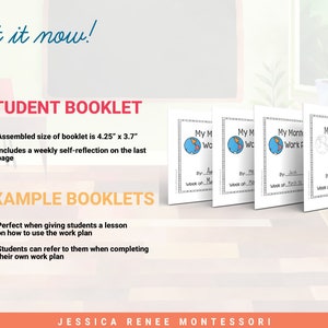 Montessori Work Plan Mini Booklet - Etsy