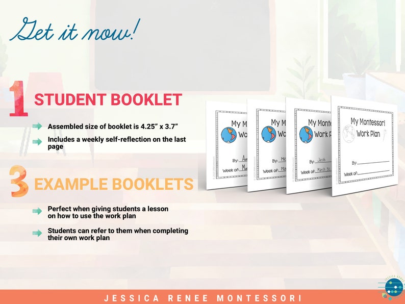 Montessori Work Plan Mini Booklet - Etsy