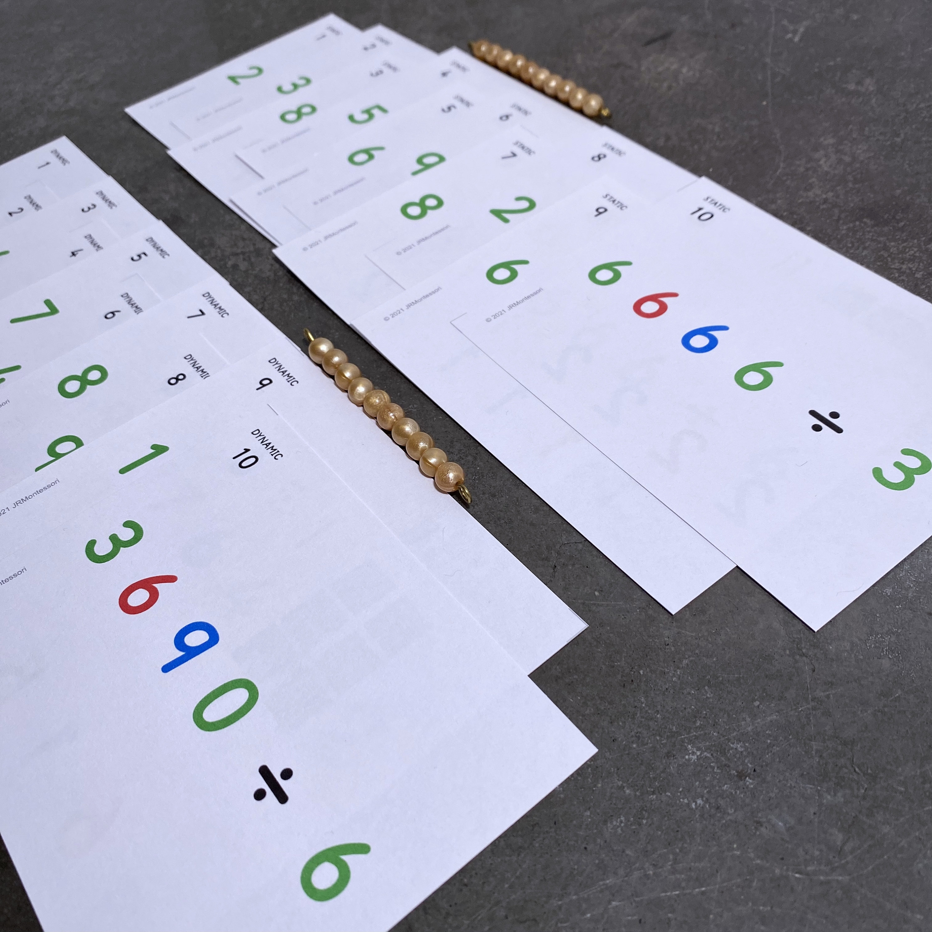 Montessori Math Operations: Small Command Cards Bundle Golden - Etsy