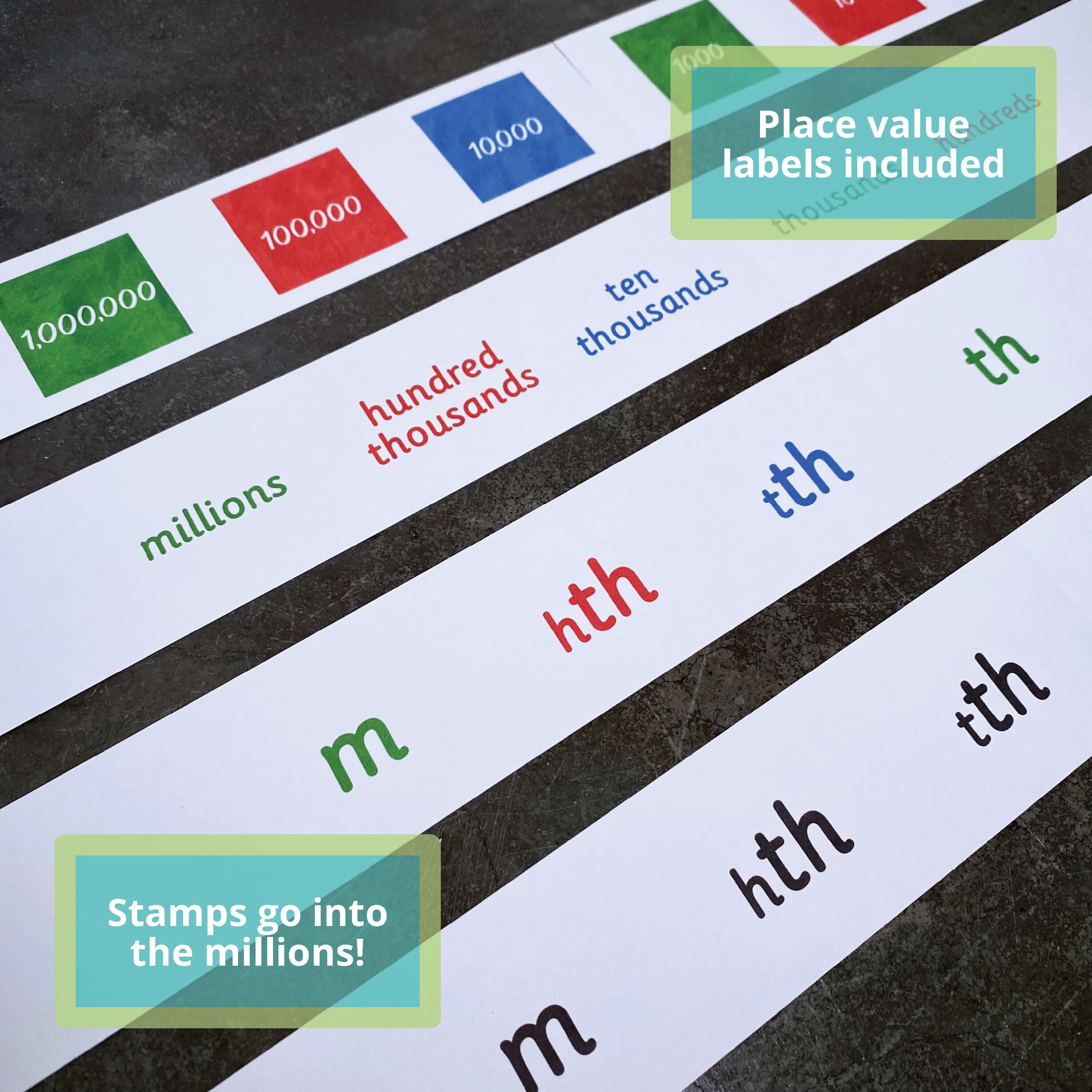 Montessori Printable Stamp Game Material - Etsy