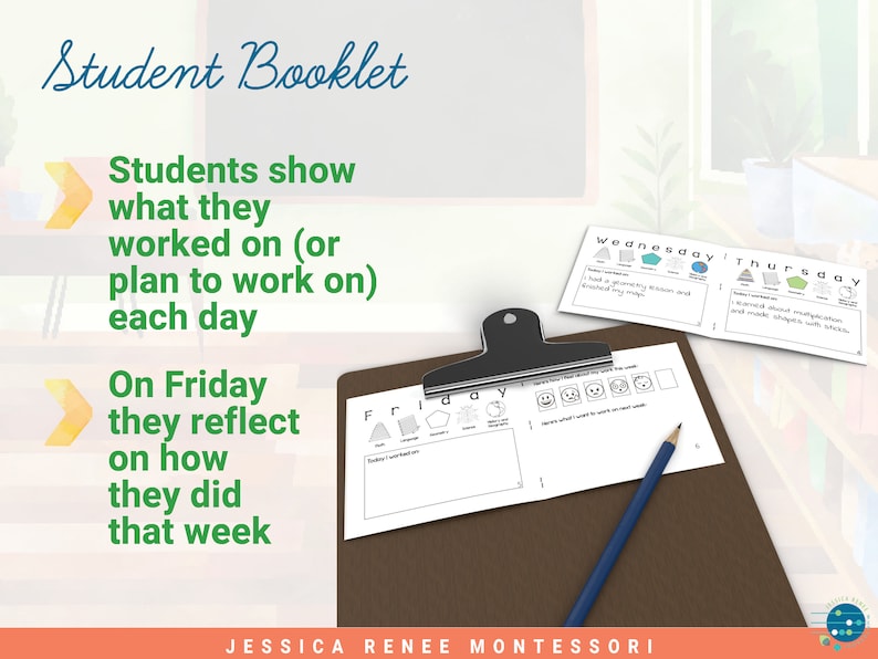Montessori Work Plan Mini Booklet - Etsy