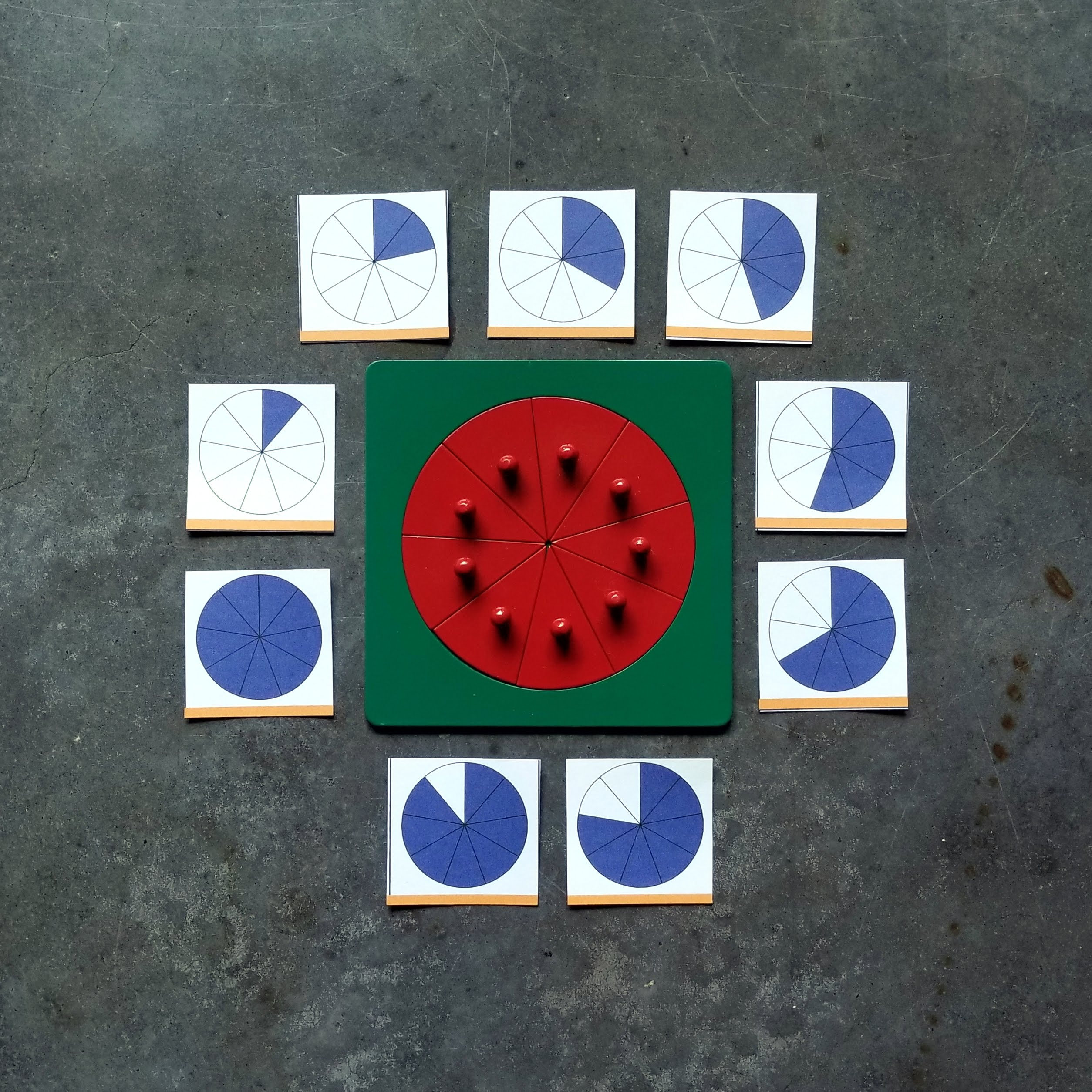 A Montessori Card Activity for Sequencing Fractions - Etsy