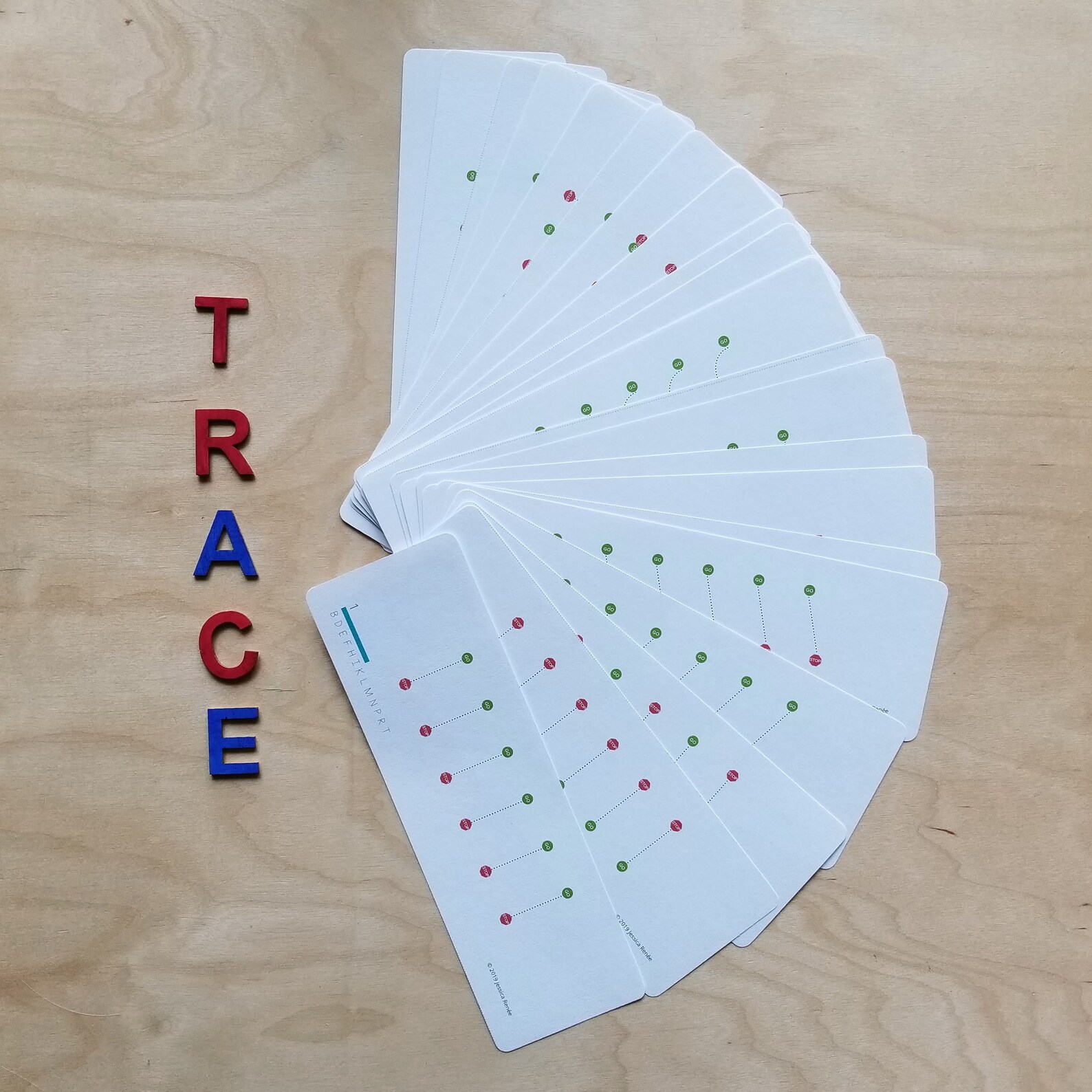 Pre-writing Tracing Cards: Uppercase Strokes - Etsy