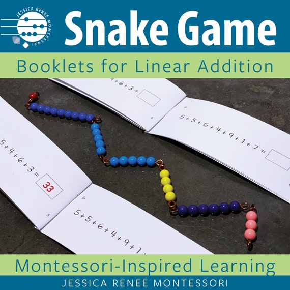 Montessori Math Addition Snake Game Booklets for Addition | Etsy