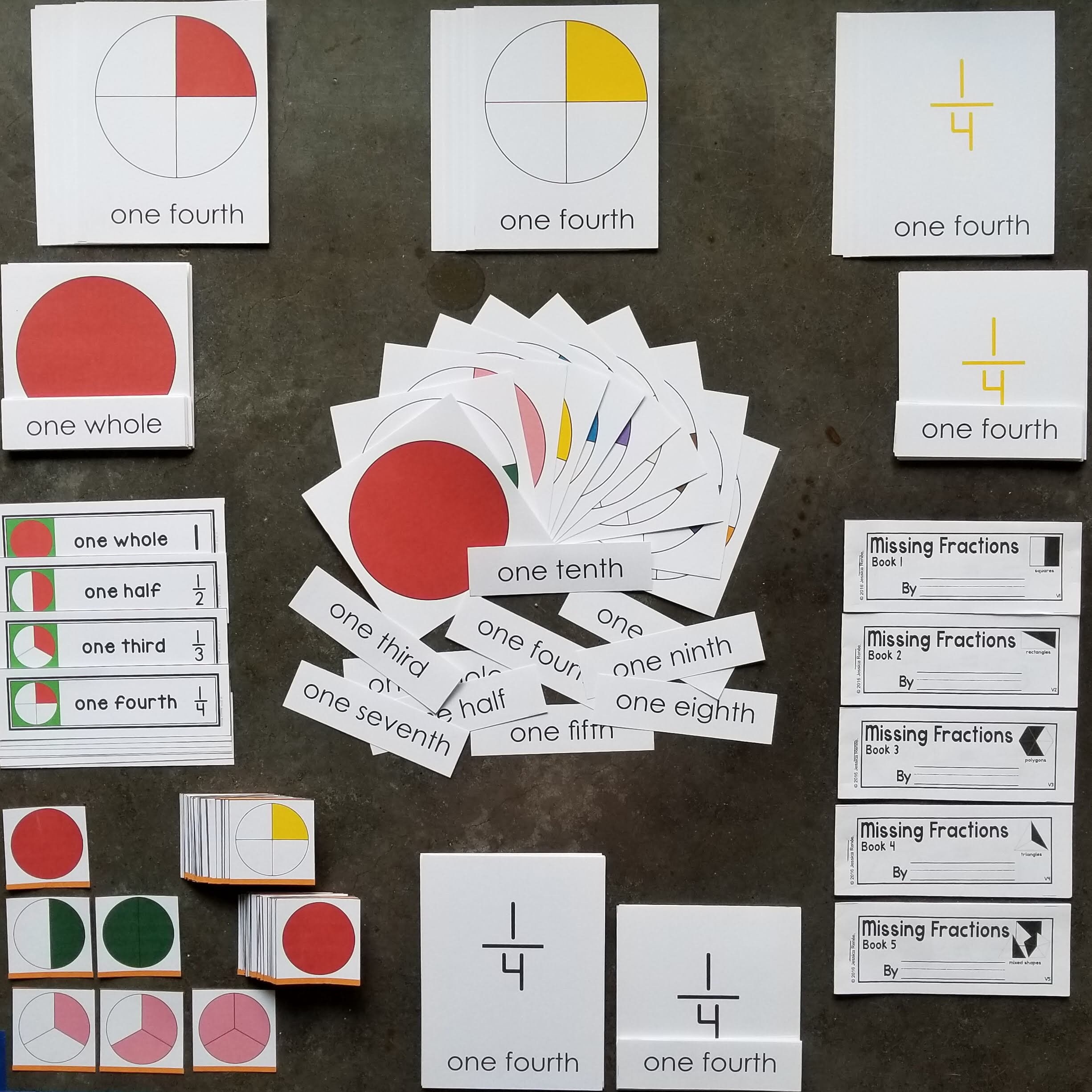 Montessori Fractions Bundle: Sorting, Ordering, Naming, Card & Booklet ...