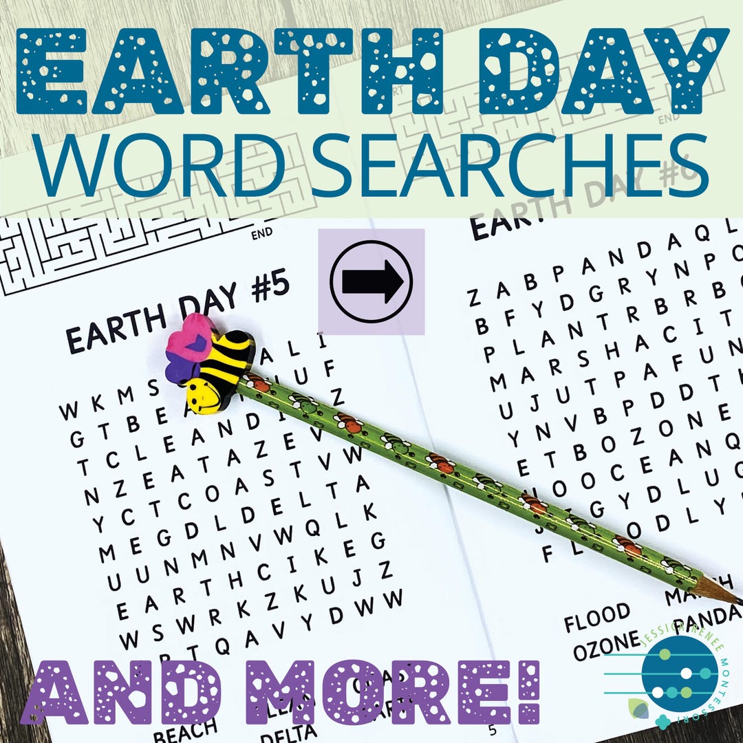 Earth Day Booklet | Word Searches, Maze Puzzles, Finish the Picture ...