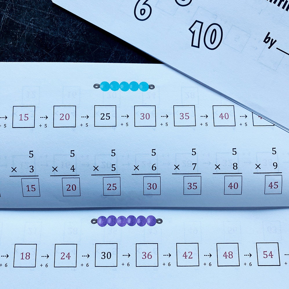 Montessori Skip Counting Multiplication Math Facts Booklet - Etsy