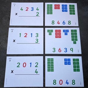 Montessori Math Stamp Game Operations Booklets and Cards Bundle - Etsy