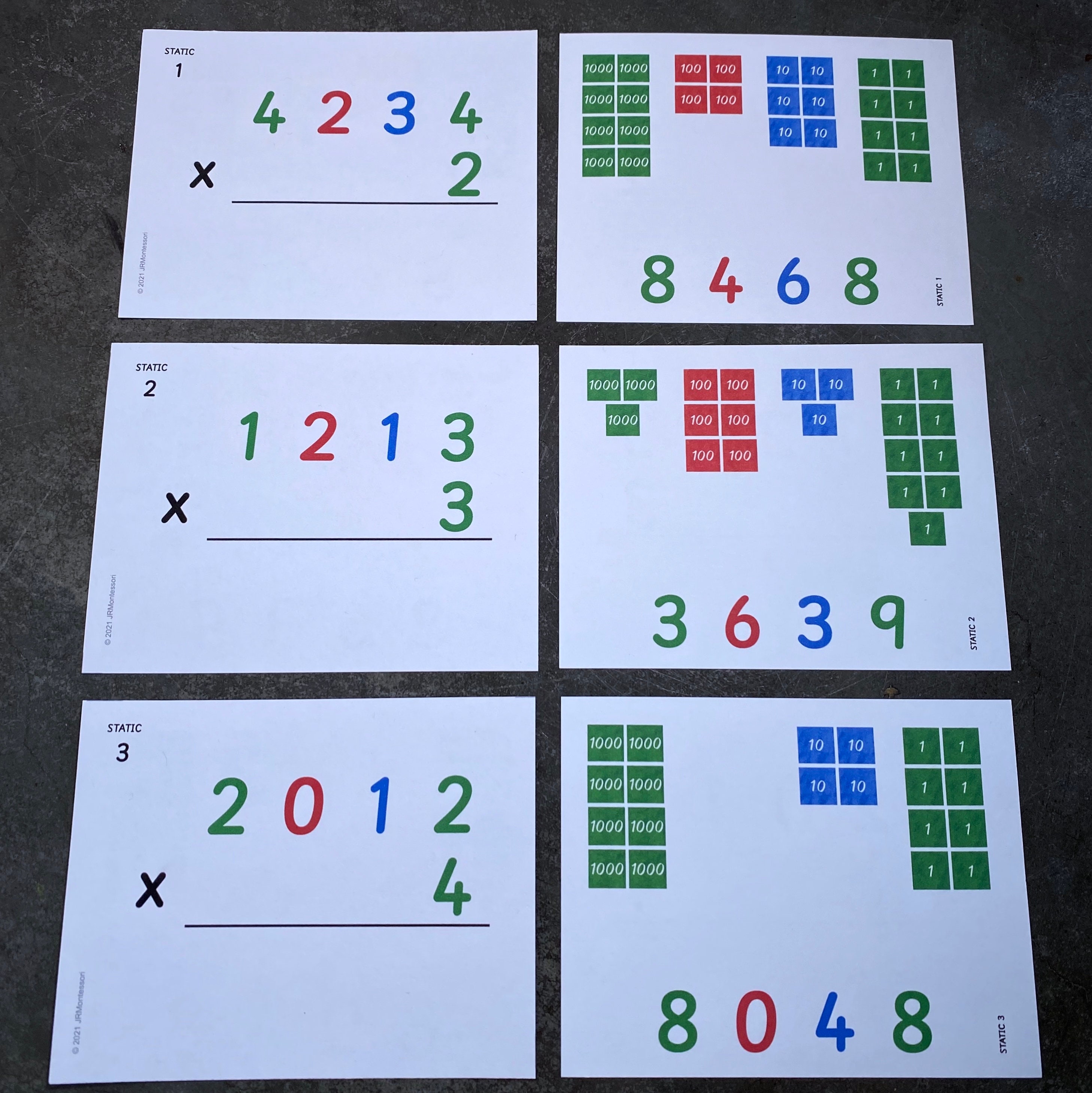 Montessori Math Stamp Game Operations Booklets and Cards Bundle - Etsy