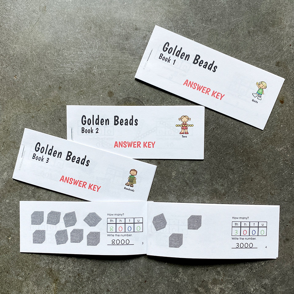 Montessori Math Place Value With Golden Beads Small Booklets - Etsy