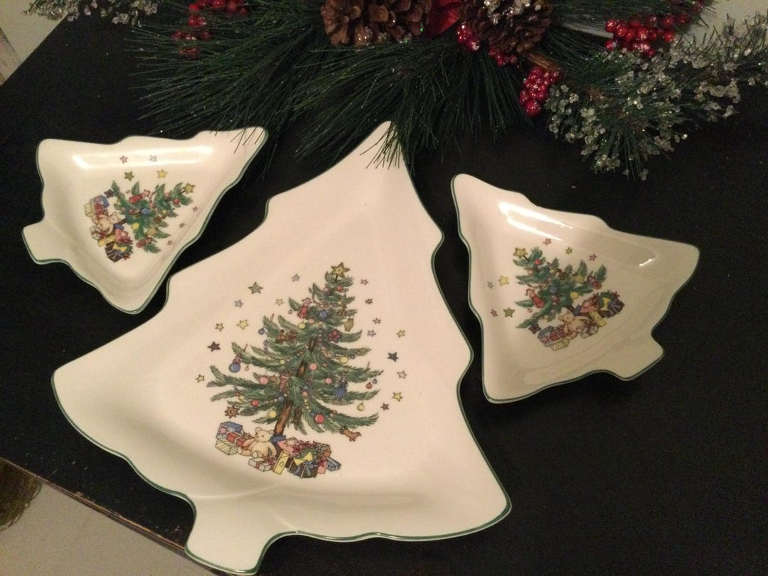 Nikko Happy Holidays Christmas Tree Dishes - Etsy