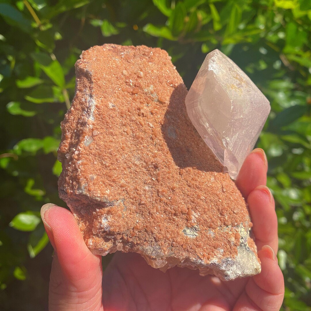 Diamond Calcite on Quartz Matrix Specimen - Etsy