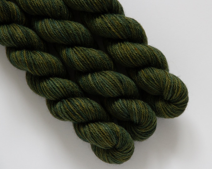 Verde - Hand Dyed Sock Contrast Minis - Etsy