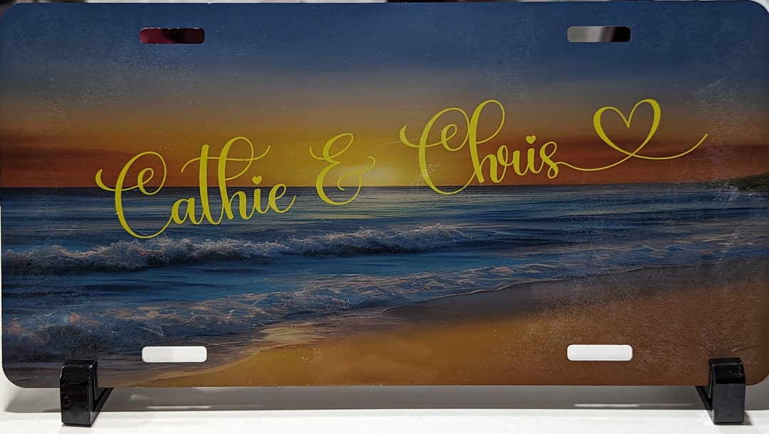 Beach Personalized License Plate - Etsy